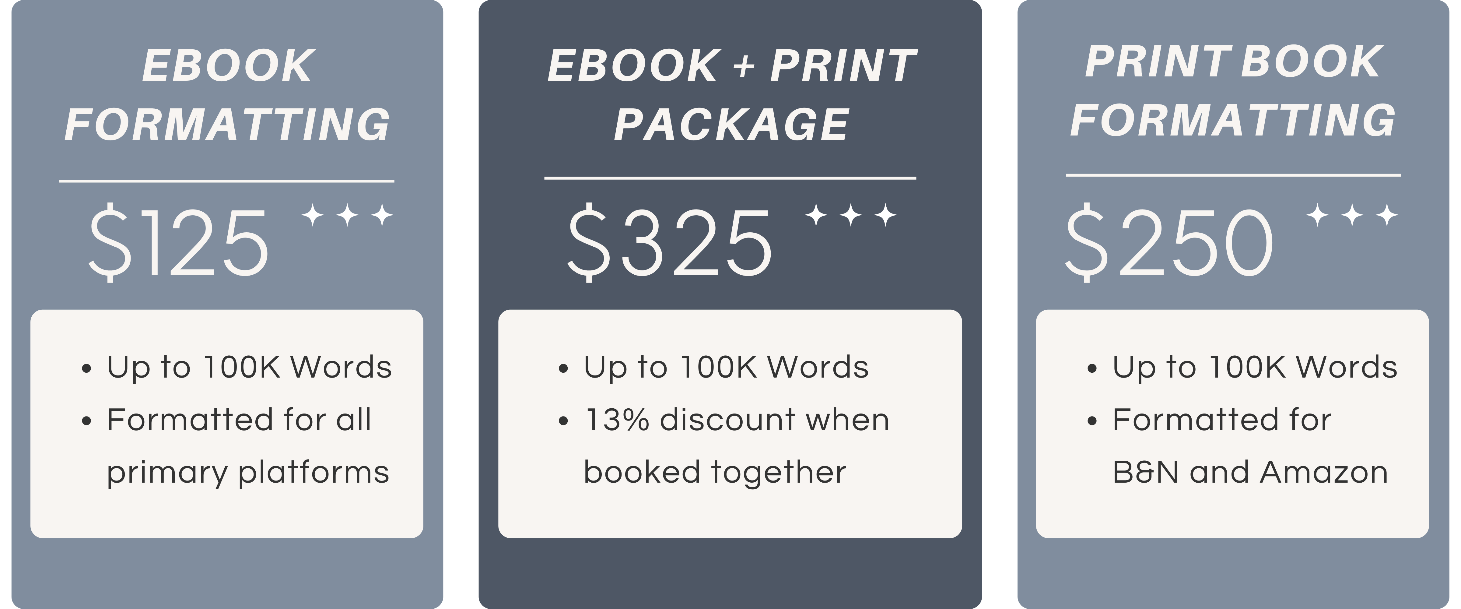 BOOK FORMATTING – Blue Moon Creative Studio